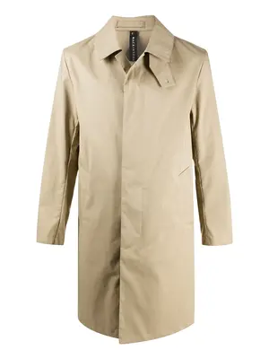 Mackintosh Manchester Single-breasted Car Coat - Neutrals