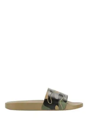 Valentino Garavani VALENTINO Camouflage Slides Green