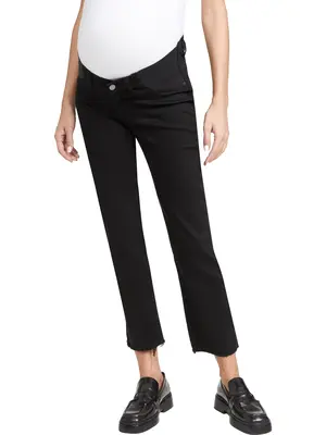 DL1961 Patti Straight Maternity Ankle Jeans - Black