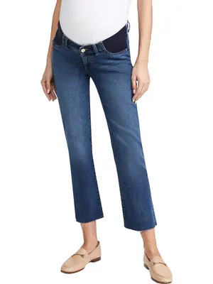 DL1961 Patti Straight Maternity Ankle Jeans - Seaborn Raw