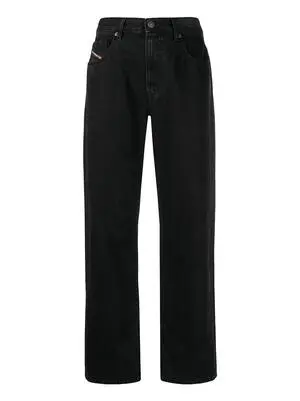 DIESEL® High-waisted Cropped Straight Leg Jeans - Black
