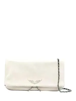 Zadig&Voltaire Rock Leather Clutch Bag - White
