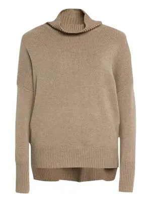 LISA YANG Heidi Cashmere Turtleneck Sweater - Mole