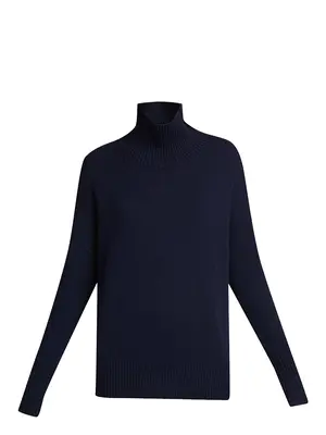LISA YANG Lisa Yang Heidi Cashmere Turtleneck Sweater Navy