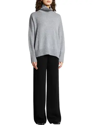 LISA YANG Lisa Yang Heidi Cashmere Turtleneck Sweater Soft Pink