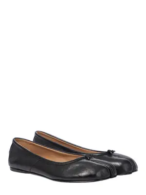 MAISON MARGIELA Tabi Leather Ballet Flats - Black