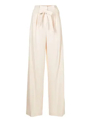 Simkhai Emiko Textured Wide-leg Trousers - White