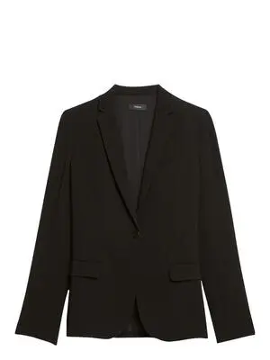 Theory Theory Admiral Crepe One-Button Blazer Black