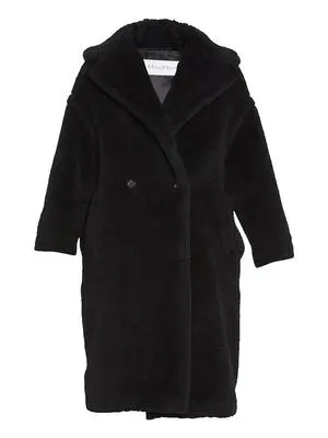 Max Mara Max Mara Alpaca-Silk Teddy Knit Coat Black