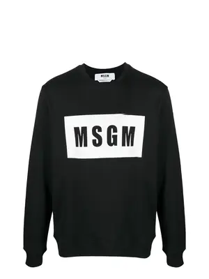 MSGM Logo-print Sweatshirt - Black