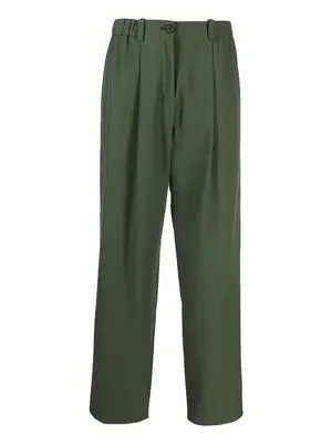 Kenzo Cropped Tailored Trousers - Green