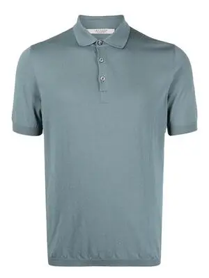 D4.0 Short-sleeve Fitted Polo Shirt - Blue