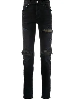 Amiri Distressed Skinny Jeans - Black
