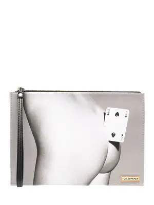 SELETTI Two Of Spades Pouch - Grey