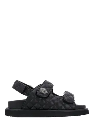 Kurt Geiger Orson Quilted Sandals - Black