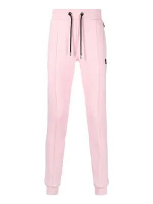 Philipp Plein Skinny-fit Track Pants With Logo Patch - Pink