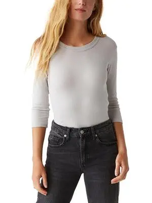 Michael Stars Michael Stars Banded Crewneck Tee Hematite