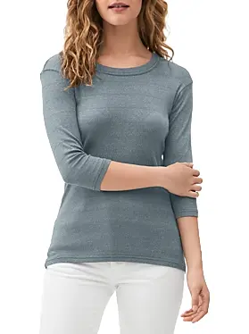 Michael Stars Michael Stars Banded Crewneck Tee Slate
