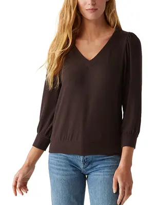 Michael Stars Gabriella V-Neck Top Java