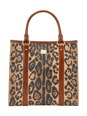 Dolce & Gabbana Leopard-print Crespo Shopper - Multicolor