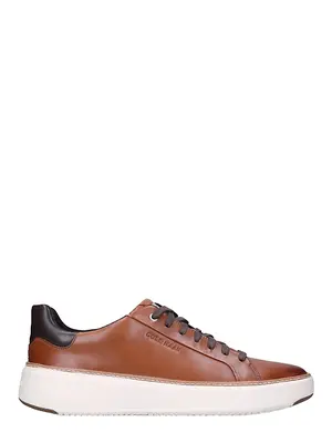Cole Haan Grandprø Topspin Leather Trainers - Tan Comb