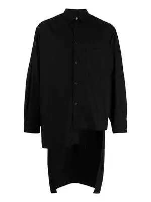 Yohji Yamamoto Asymmetric Cotton Shirt - Black
