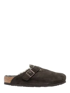 BIRKENSTOCK Boston Shearling Slippers - Brown