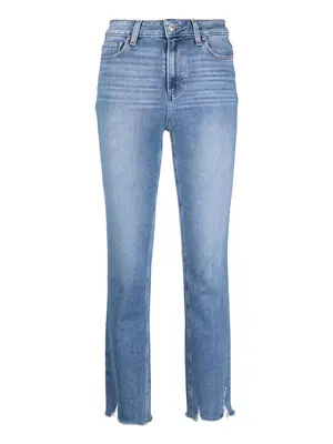 Paige Mid-rise Straight-leg Jeans - Blue
