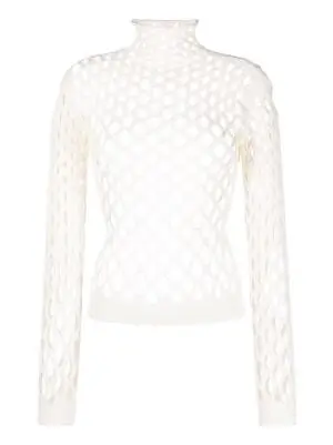 Valentino Garavani Cut-out Knitted Jumper - White