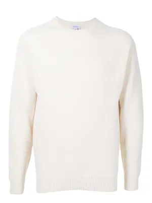 Sunspel Crew-neck Wool Jumper - White