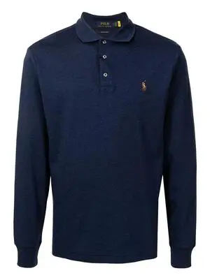 Polo Ralph Lauren Logo-embroidered Long-sleeve Polo Shirt - Blue