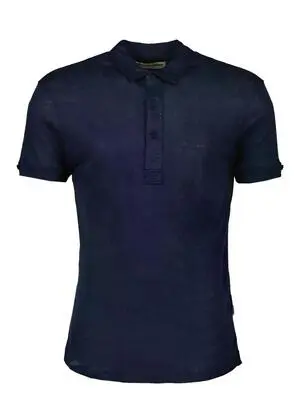 Orlebar Brown Short-sleeved Linen Polo Shirt - Blue