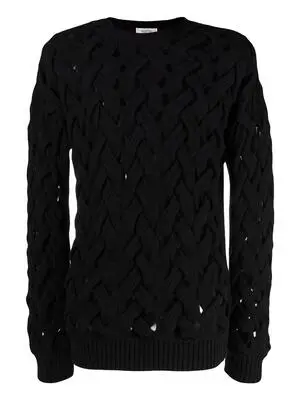 Valentino Garavani Woven Knitted Jumper - Black