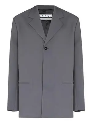 Off-White Crease Single-breasted Blazer - Grey