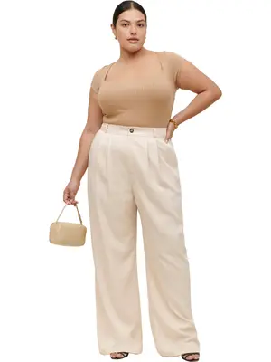 REFORMATION Mason Pant Oyster