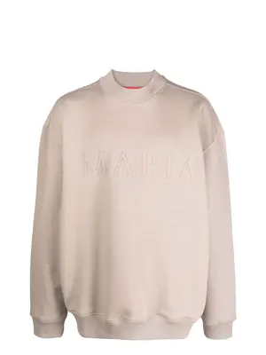 032C Maria Embossed Cotton Sweatshirt - Neutrals