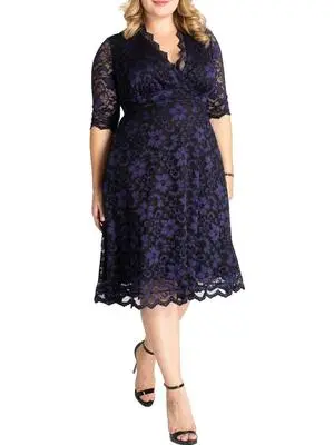 KIYONNA Mon Cheri Lace Cocktail Dress - Violet Noir