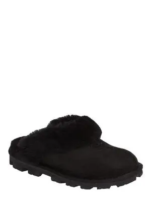 UGG Coquette Genuine Shearling Lined Slipper - Black