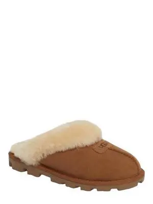 UGG Coquette Genuine Shearling Lined Slipper - Chestnut
