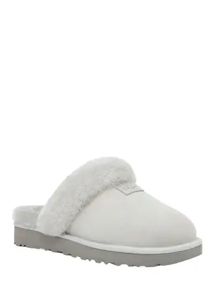 UGG Coquette Genuine Shearling Lined Slipper Light Grey
