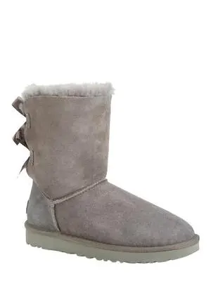 UGG Bailey Bow Ii Genuine Shearling Boots - Grey Suede