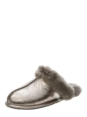 UGG Scuffette II Slipper Gunmetal Metallic Sparkle