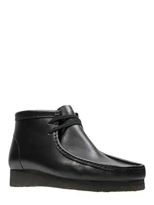 Clarks Wallabee Chukka Boot - Black Leat