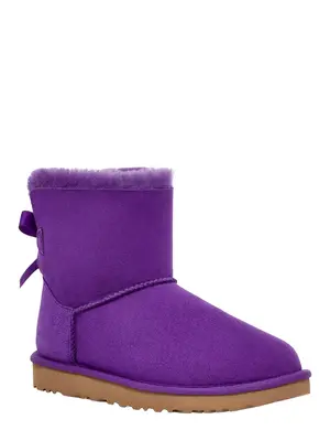 UGG UGG(r) Mini Bailey Bow II Shearling Bootie Mussel Shell