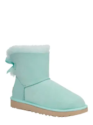 UGG UGG(r) Mini Bailey Bow II Shearling Bootie Sky