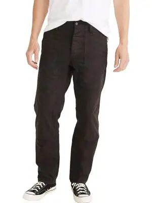 Madewell Relaxed Straight Leg Workwear Pants - Black Coal