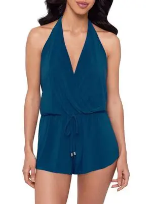 Magicsuit Magicsuit® Bianca One-Piece Romper Swimsuit Navy
