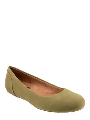 Softwalk Sonoma Flat - Olive Suede