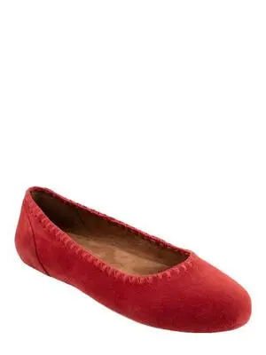 Softwalk Sonoma Flat - Red Suede
