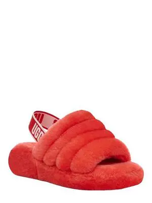 UGG Fluff Yeah Slingback Sandal Red Currant